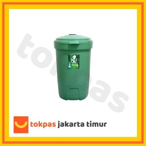 Jual Ppc [Gojek/Grab] Tempat Sampah Bulat 120 Liter Bio Dustbin Green ...