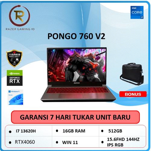 Jual AXIOO PONGO 760 V2 I7 13620H RTX4060 8GB/ 16GB 512GB W11 15.6FHD ...