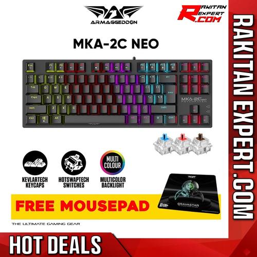 Jual Keyboard Gaming Mechanical Armaggeddon MKA-2C NEO Psychraven TKL ...