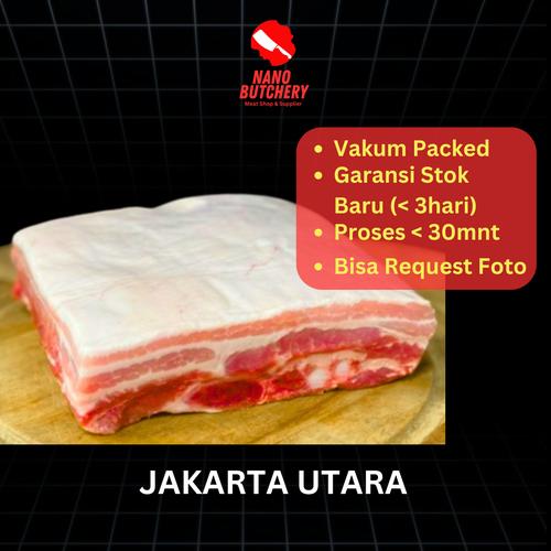 Jual Samcan babi Pork Belly IMPORT PREMIUM Tanpa Kulit / Skinoff - 1Kg ...