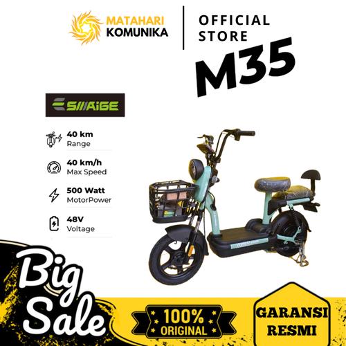 Jual Sepeda Listrik SAIGE M35 500watt Prodak Terbaru 2024 - Hitam ...