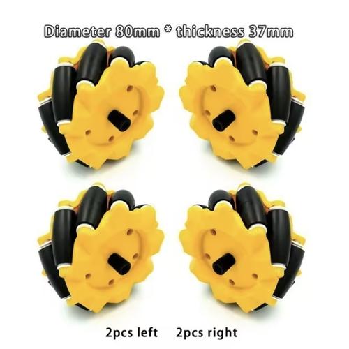 Jual 4pcs Mecanum Wheel 80mm Roda Smart Car Robot Omni Directional ...
