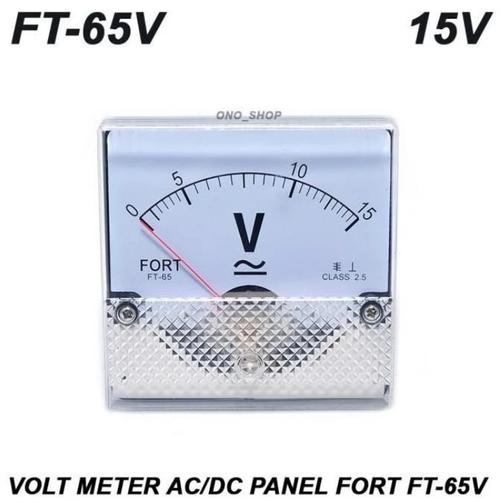 Jual Volt Meter Analog AC/DC FORT Cr65/60x60 Range 15V - 500V Class 2.5 ...