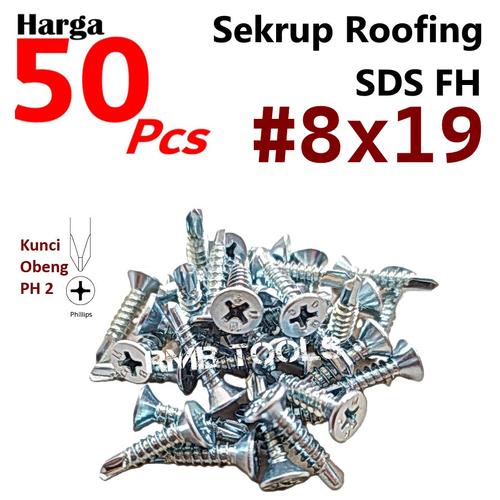 Jual Baut Sekrup SDS Roofing FH 8x19 / Skrup 8x3/4 Baja Ringan Flat ...