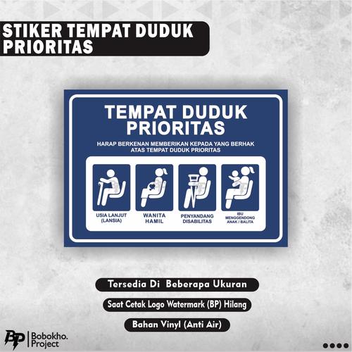 Jual Stiker Tempat Duduk Prioritas / Sticker Kursi Prioritas / Stiker ...