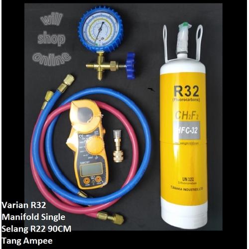 Jual PAKET ALAT PENGISIAN FREON AC RUMAH R32 MURAH + TANG AMPERE ...