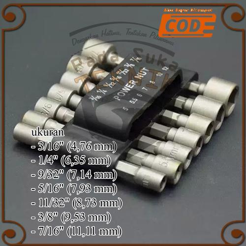 Jual Kunci Sok Baut Mur Sekrup Baja Ringan Mata Bor Hex Nut Driver ...