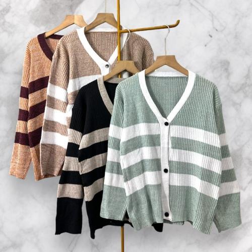 Jual ATASAN RAJUT CARDIGAN RAJUT OUTER RAJUT KOREAN STYLE MURAH - PINK ...