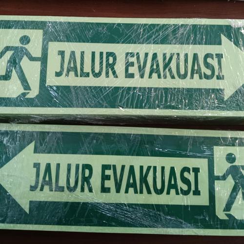 Jual StikerEvakuasi& Exit Sign (glow in the dark) petunjuk arah rambu ...
