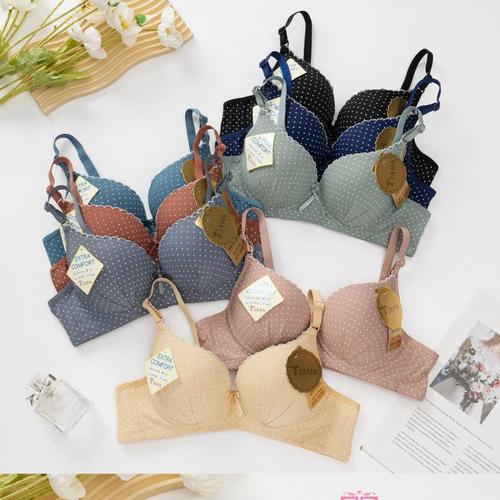 Jual BRA BUSA KAWAT CUP SEDANG KAIT 2 TIANA SOFT BINTIK K8050 - Mint ...