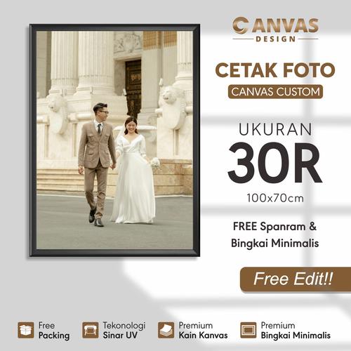 Jual Cetak Foto Kanvas Besar 70 x 100 ( 30 R ) + Bingkai Minimalis ...