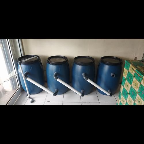Jual 1,2,3,4 tong filter kolam ikan koi uk 60 liter output 1 inch ...