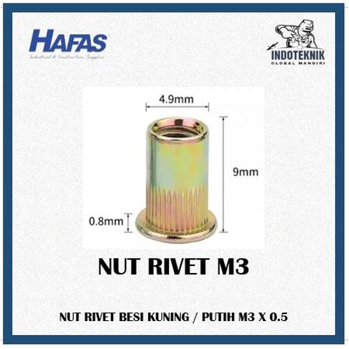 Jual Mur Rivet M3 Nut Rivet M3 Rivnut Nutsert Insert Nut M3 Mur Tanam ...