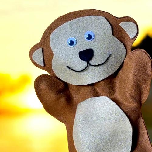 Jual DIY Boneka Tangan Hewan Monyet - Prakarya Flannel Sekolah - Kota ...