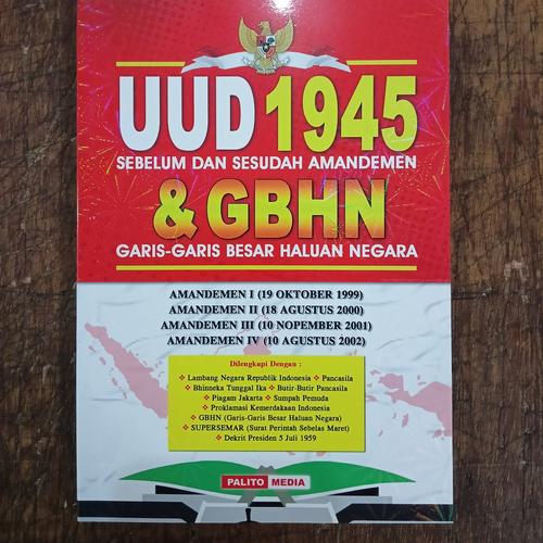 Jual buku undang undang dasar 1945/uud 1945 amandemen disertai ...