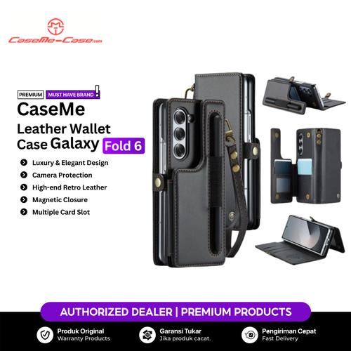 Jual Case Samsung Galaxy Z Fold 6 Fold6 CaseMe C22 Leather Coated TPU ...