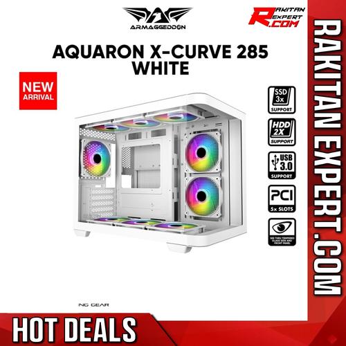 Promo Casing Gaming Armaggeddon Aquaron X-CURVE 285 M-ATX with Front ...