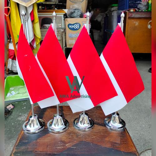 Jual bendera meja (seluruh negara ) Indonesia dan tiang stainless ...
