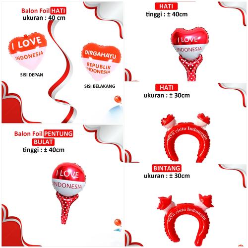 Jual Bando balon foil agustusan dirgahayu kemerdekaan Indonesia ...
