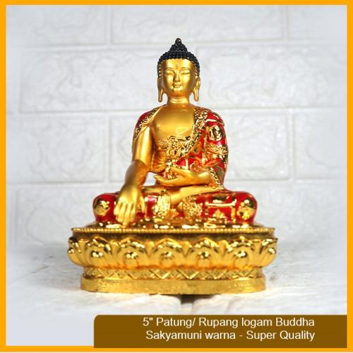 Jual 5" Patung/ Rupang logam Buddha Sakyamuni warna - Super Quality ...