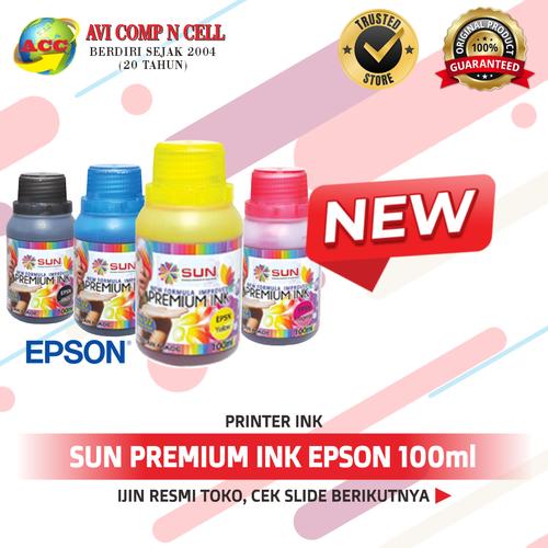 Jual TINTA PRINTER EPSON SUN PREMIUM INK 100ml CMYK - Hitam - Kab ...