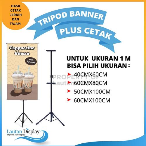 Jual Tripod Stand Banner Plus Cetak Standing Banner [Cetak Banner 1/2 Sisi] Cetak Banner Ukuran ...