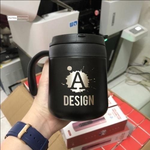 Promo MUG Stainless Steel 350ml Premium Bisa Custom Logo - Hitam, polos ...