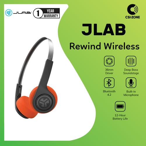 Promo JLAB Rewind Wireless Retro 38mm Driver Bluetooth On Ear Headphone ...
