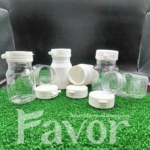 Jual Botol PET 30 kapsul 60 ml Plastik Kotak Bening - BULAT BENING ...