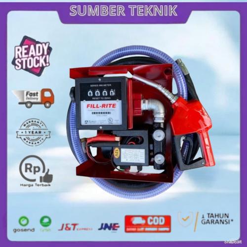 Jual Pompa Solar DC 12V 70LPM Pompa Transfer BBM Flow Meter FILL RITE ...