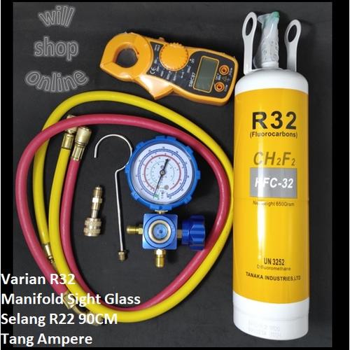 Jual PAKET ALAT PENGISIAN PREON AC RUMAH R32 MURAH SIGHT GLASS+ TANG ...