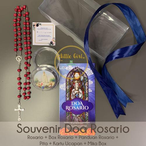 Jual Souvenir Doa Katolik Rosario dengan Box + Kertas Doa Rosario ...