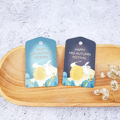 Jual hang tag label kartu mini mooncake happy mid autumn kartu ucapan ...