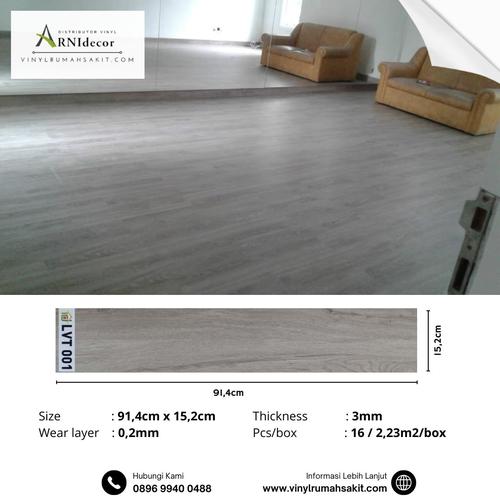 Jual Vinyl plank lantai Aidi tebal 3mm type LVT 001 | Motif kayu @2 ...