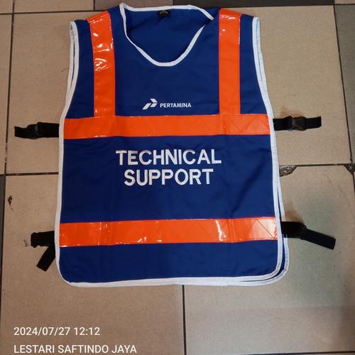 Jual ROMPI SAFETY / SAFETY VEST OKD PERTAMINA BORDIR TECHNICAL SUPPORT ...