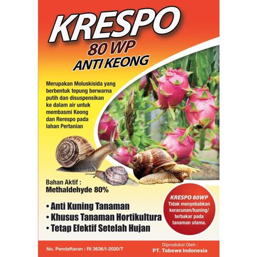 Jual KRESPO 80 WP Moluskisida Racun Keong & Siput Pada Buah Naga ...