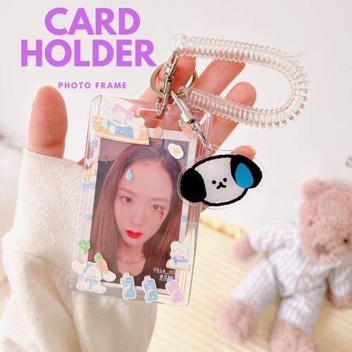 Promo Gantungan Kartu Id Card Dengan Stiker Hewan Lucu - White Dog ...
