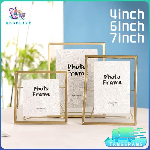 Jual Bingkai Foto Metal Photo Frame Gold Emas Pajangan Rumah Foto ...