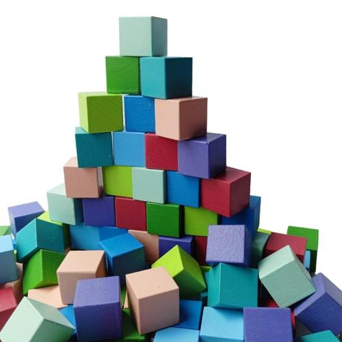 Promo Harga Grosir Balok Kubus Warna / Building Block Wooden Toys Balok ...