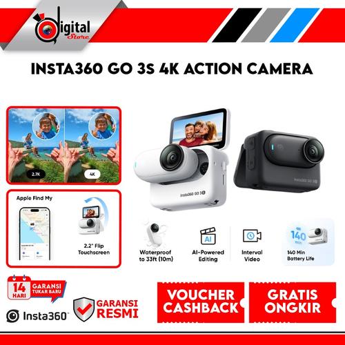 Jual Insta360 GO 3S 4K Action Cam Insta 360 GO3S Action Camera - 128GB WHITE - Jakarta Pusat ...