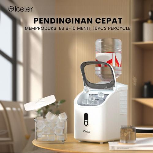 Promo Iceler Mesin Es Cube Ice Maker 3 Pilihan Input Air 10~15 Menit Es ...