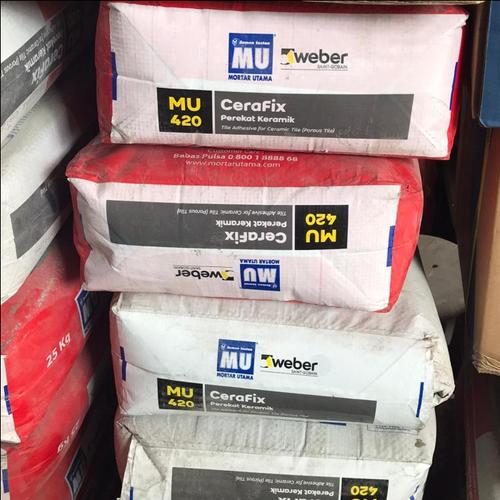 Jual semen mortar utama mu 420 perekat keramik lem keramik 25 kg sak ...