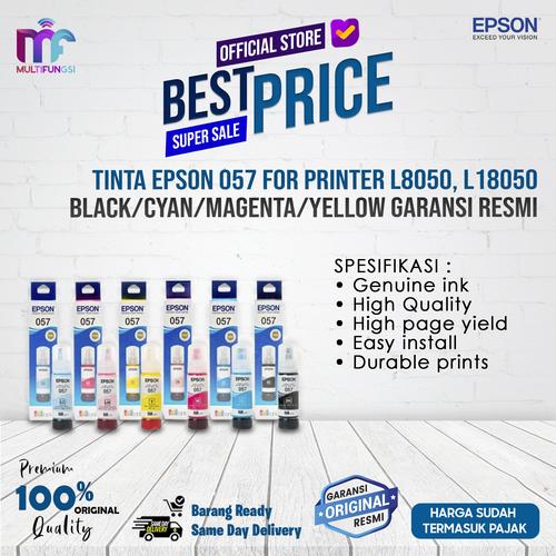 Jual Tinta Epson 057 / T057 For Printer L8050, L18050 Black/Cyan ...