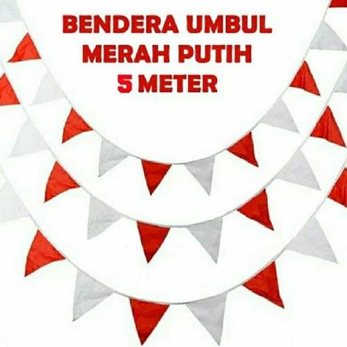 Jual BANNER BENDERA PARTY FLAG MERAH PUTIH SEGITIGA UMBUL UMBUL 17 ...