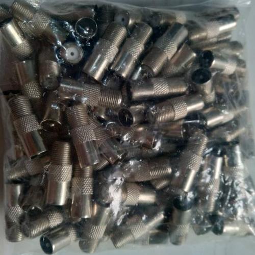 Jual Conector RG6 female tok jack tv RF male isi 100bj harga PROMO ...