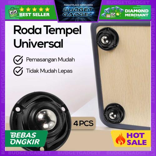 Jual Roda Tempel Furniture Universal Roller Meja Lemari Kabinet 4PCS ...