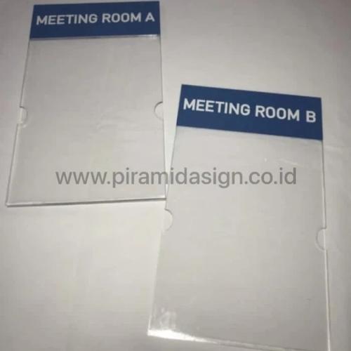 Jual akrilik sign board gambar papan meeting room nama ruang display ...