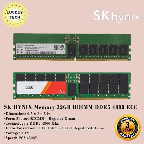 Jual SK HYNIX Memory 32GB RDIMM DDR5 4800 ECC - Jakarta Pusat - Luckey ...