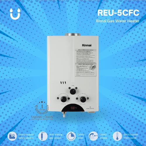 Jual Paket Hemat Pemanas Air Gas Kamar mandi Rinnai REU 5 CFC water heater gas Rinnai - Jakarta ...