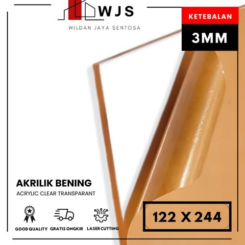 Jual AKRILIK 122 X 244 BENING CLEAR TRANSPARANT 3MM / LEMBARAN ACRYLIC ...